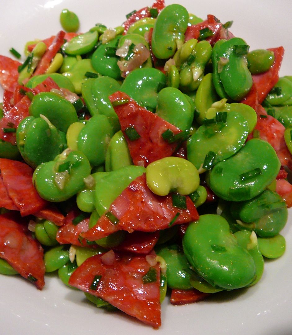 Salade de fèves au chorizo - La cuisine de Stéphanie